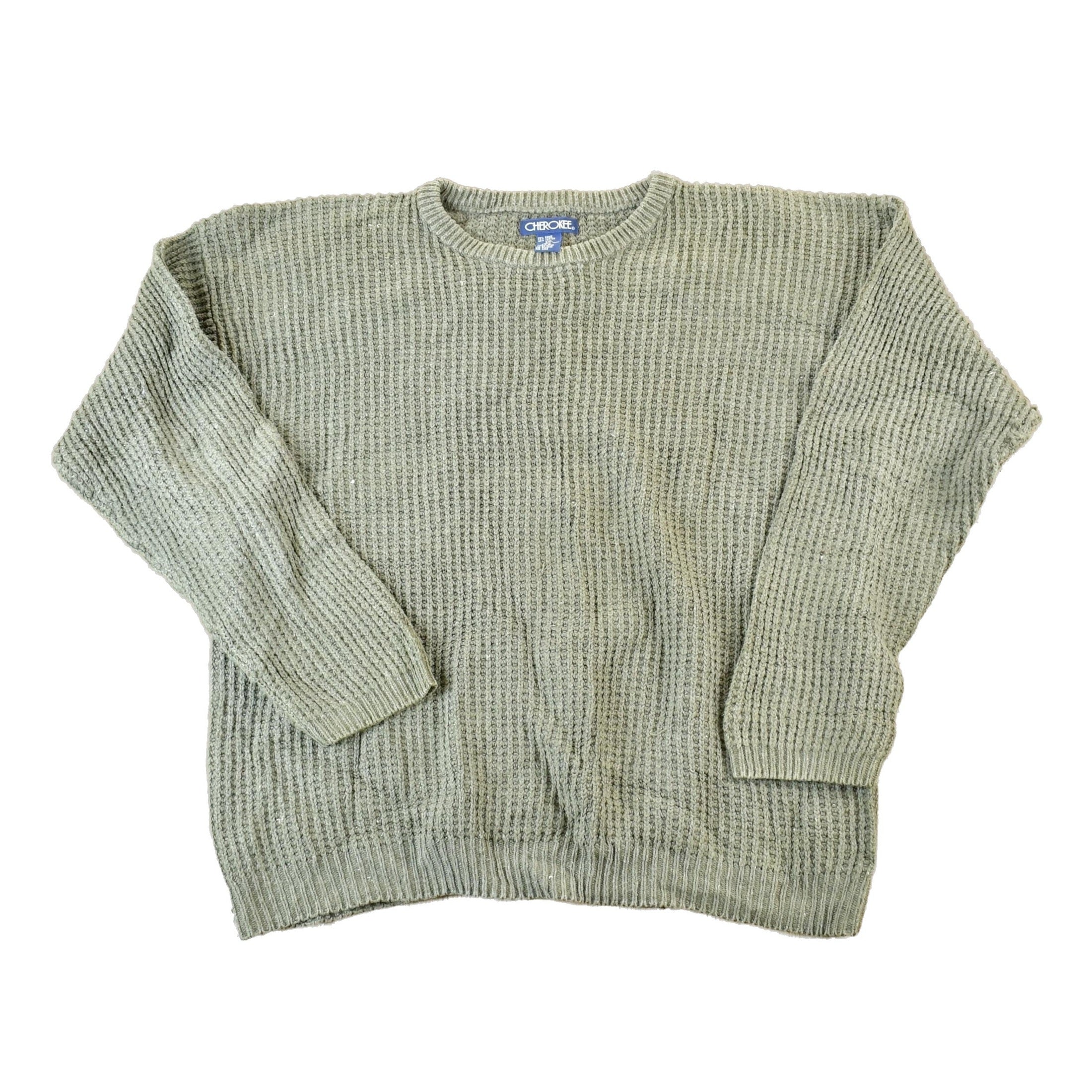 Vintage 1990s Cherokee Knit Abstract Pattern Crewneck Sweater Made InM ...